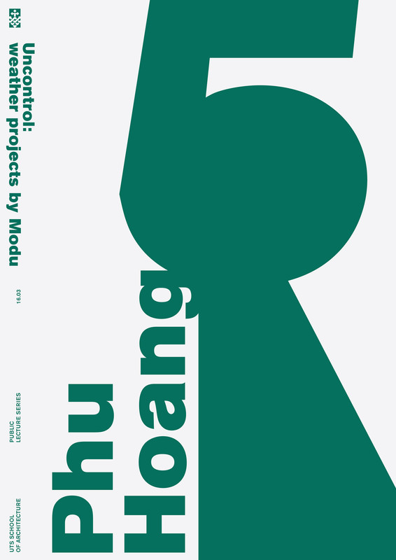 “UTS Lecture Series”, 2018, by Design by Toko - typo/graphic posters